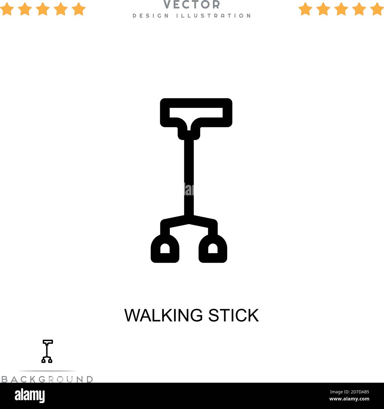 Walking stick icon. Simple element from digital disruption collection ...