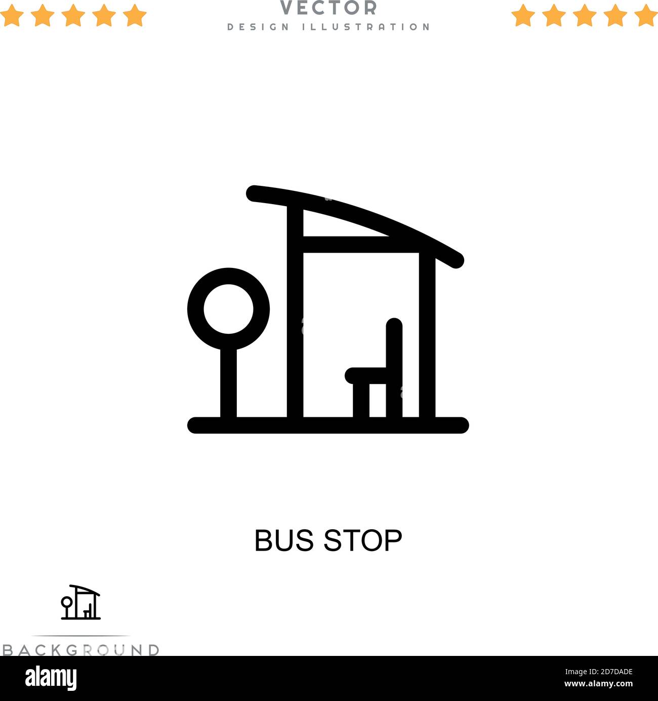 Bus stop icon. Simple element from digital disruption collection. Line ...