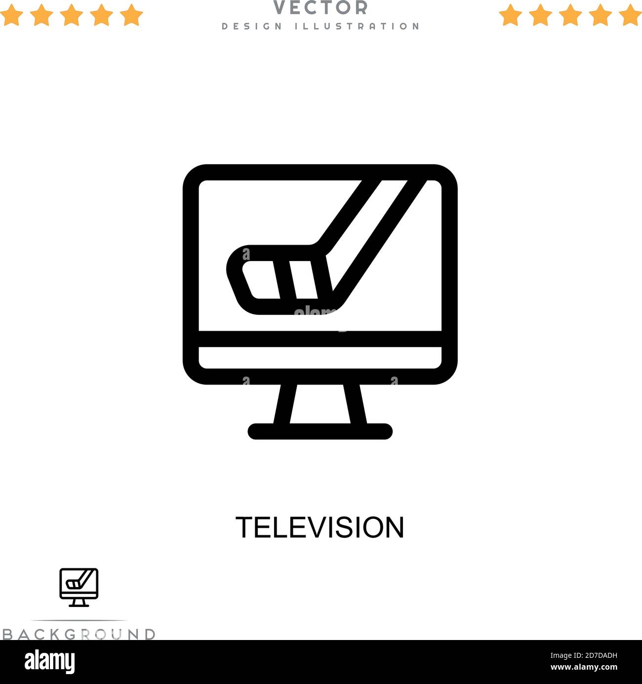 Television icon. Simple element from digital disruption collection ...