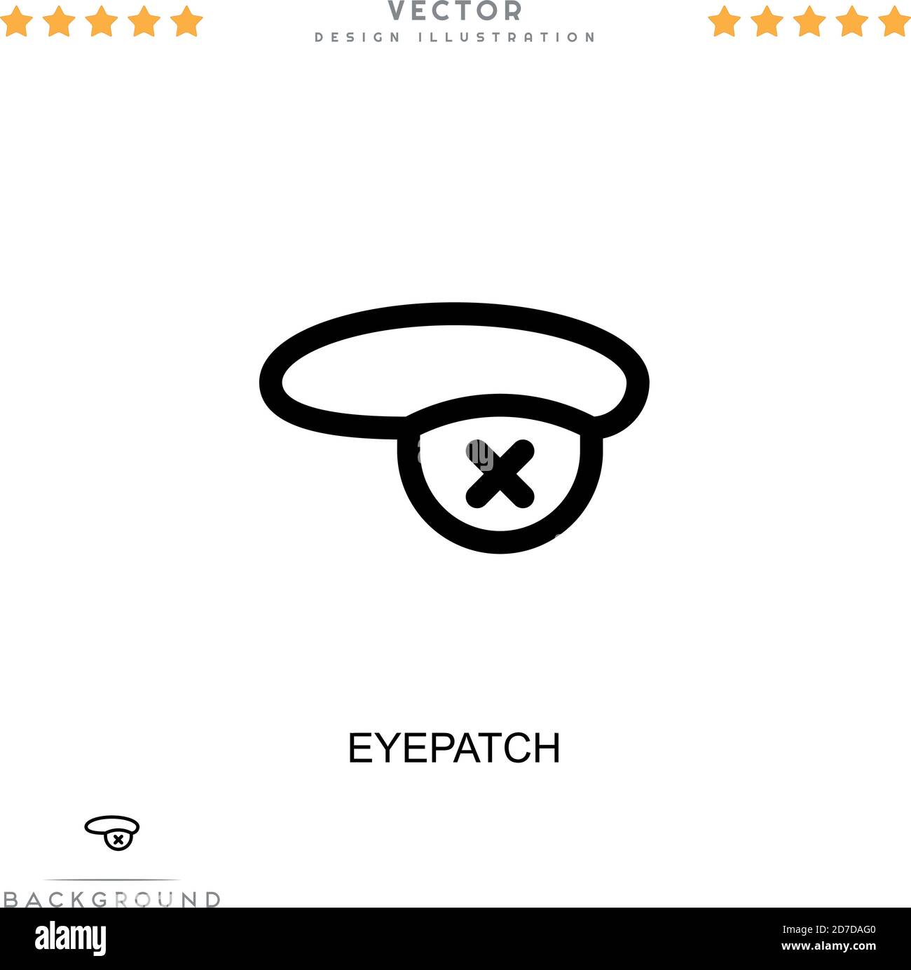 Eyepatch icon. Simple element from digital disruption collection. Line ...