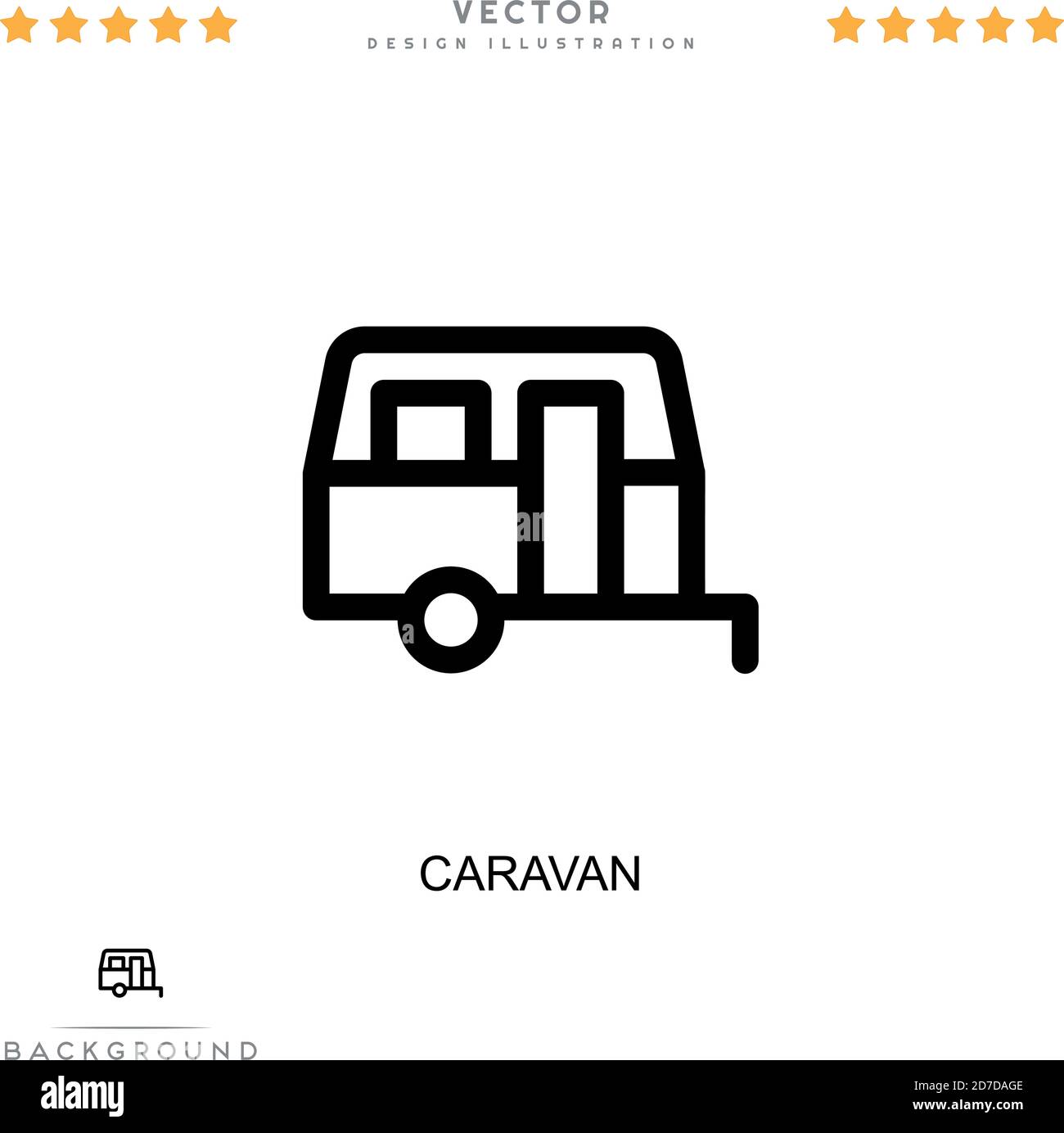 Caravan icon. Simple element from digital disruption collection. Line ...