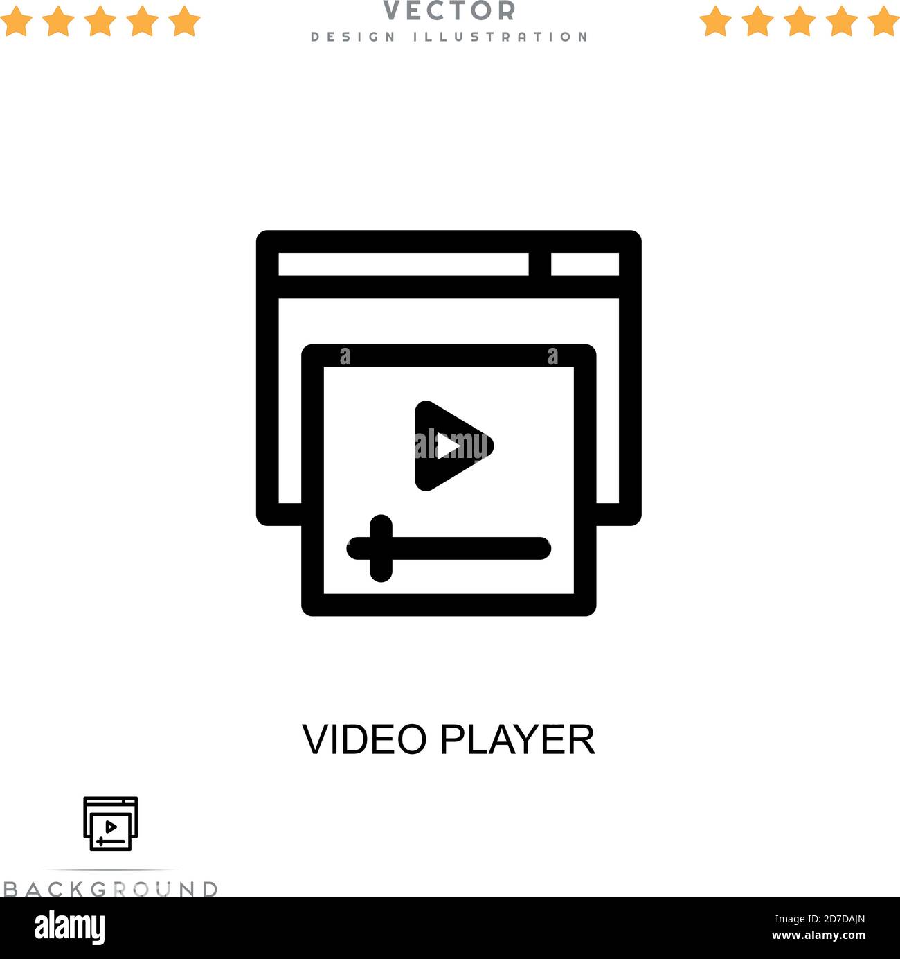 Video player icon. Simple element from digital disruption collection ...