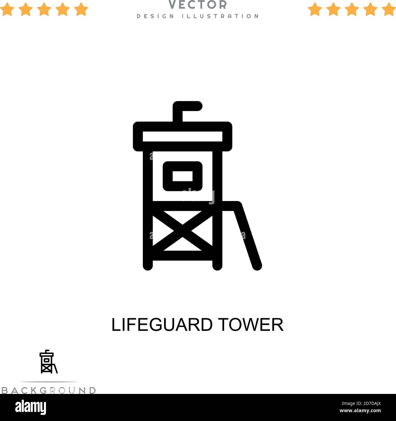 Lifeguard tower icon. Simple element from digital disruption collection ...