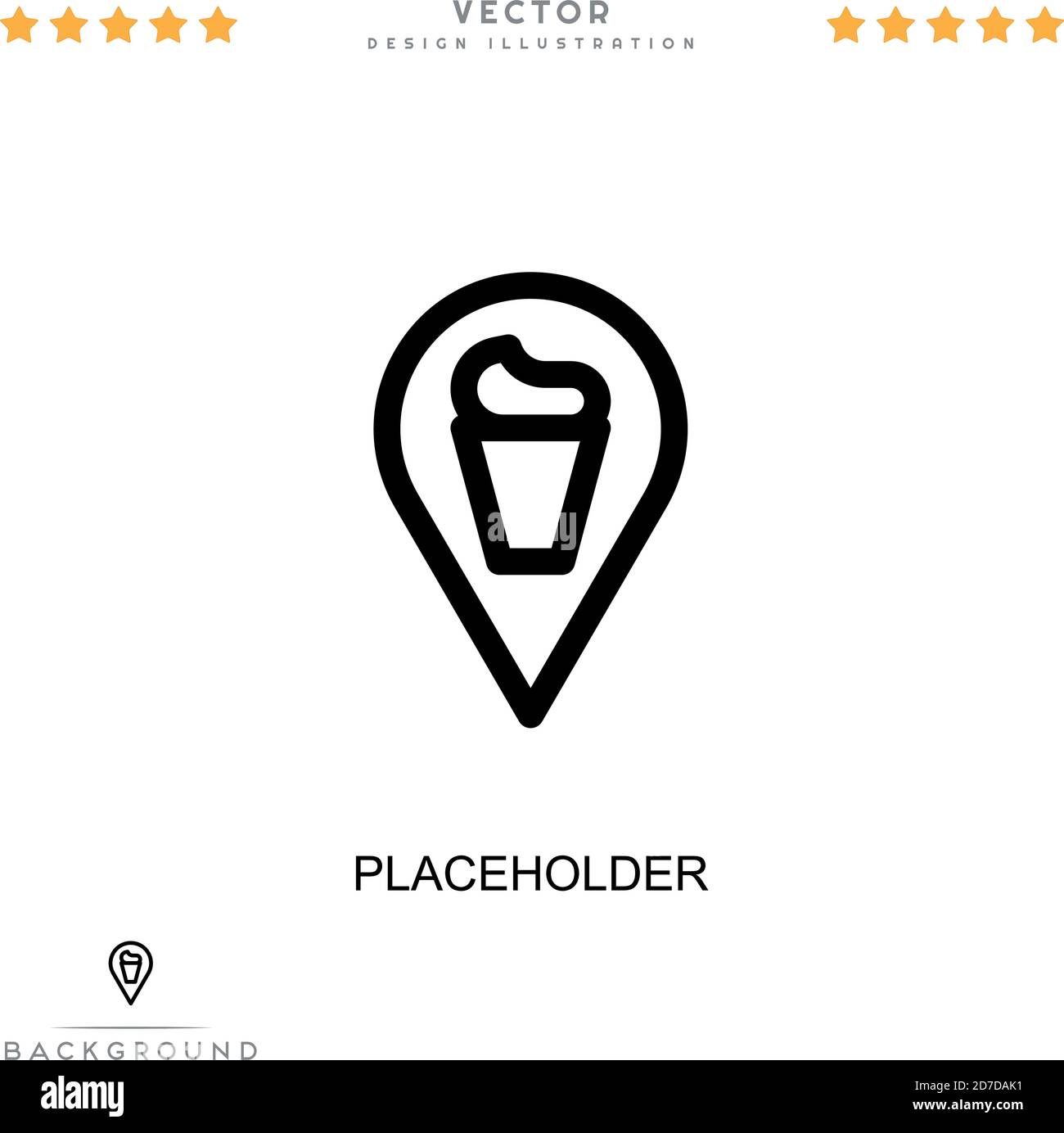 Placeholder icon. Simple element from digital disruption collection ...