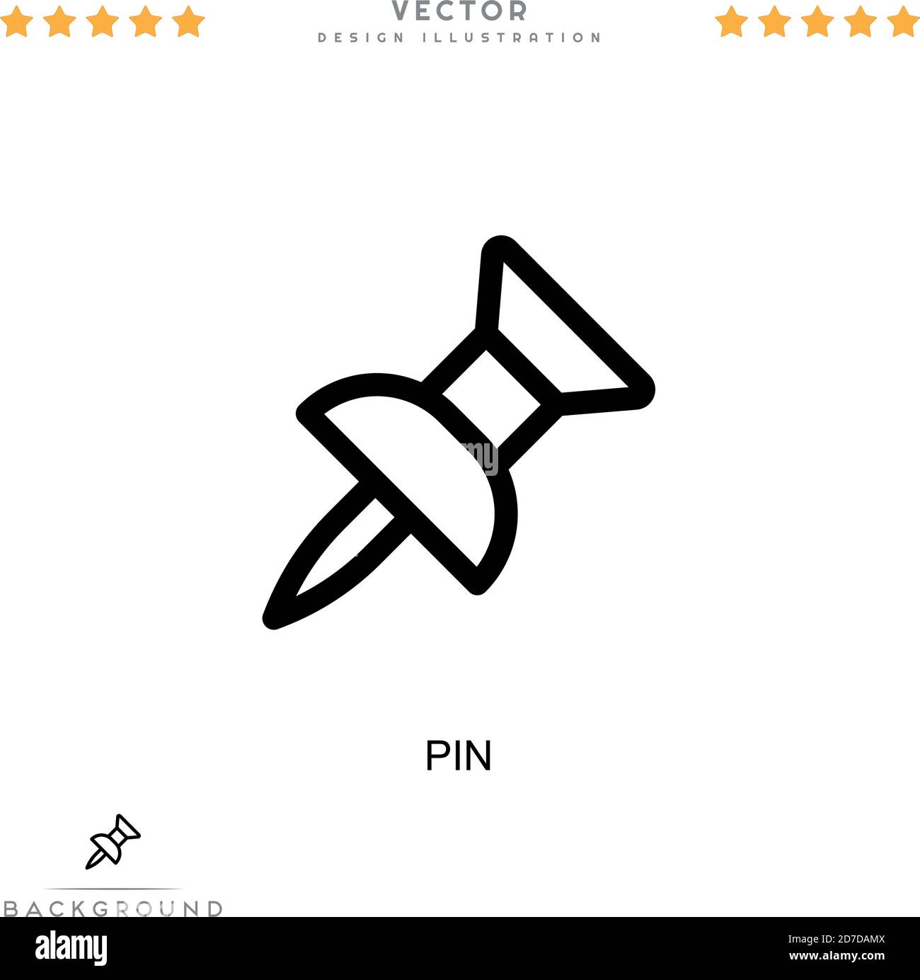 Pin icon. Simple element from digital disruption collection. Line Pin ...