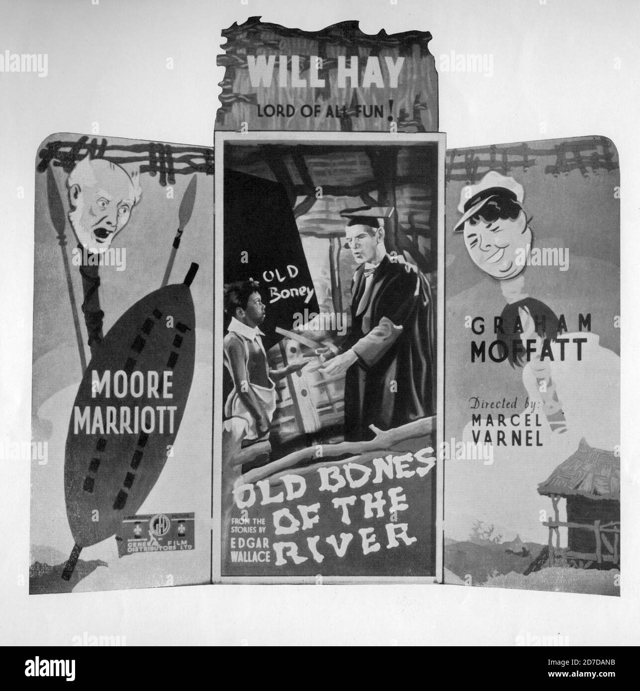 WILL HAY GRAHAM MOFFATT and MOORE MARRIOTT in OLD BONES OF THE RIVER ...