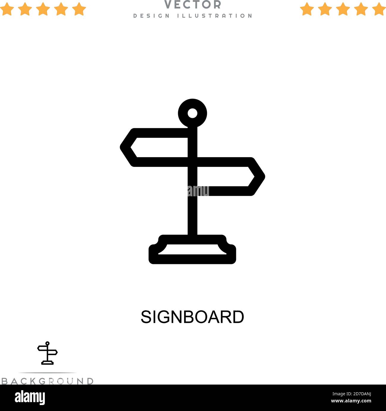 Signboard icon. Simple element from digital disruption collection. Line ...