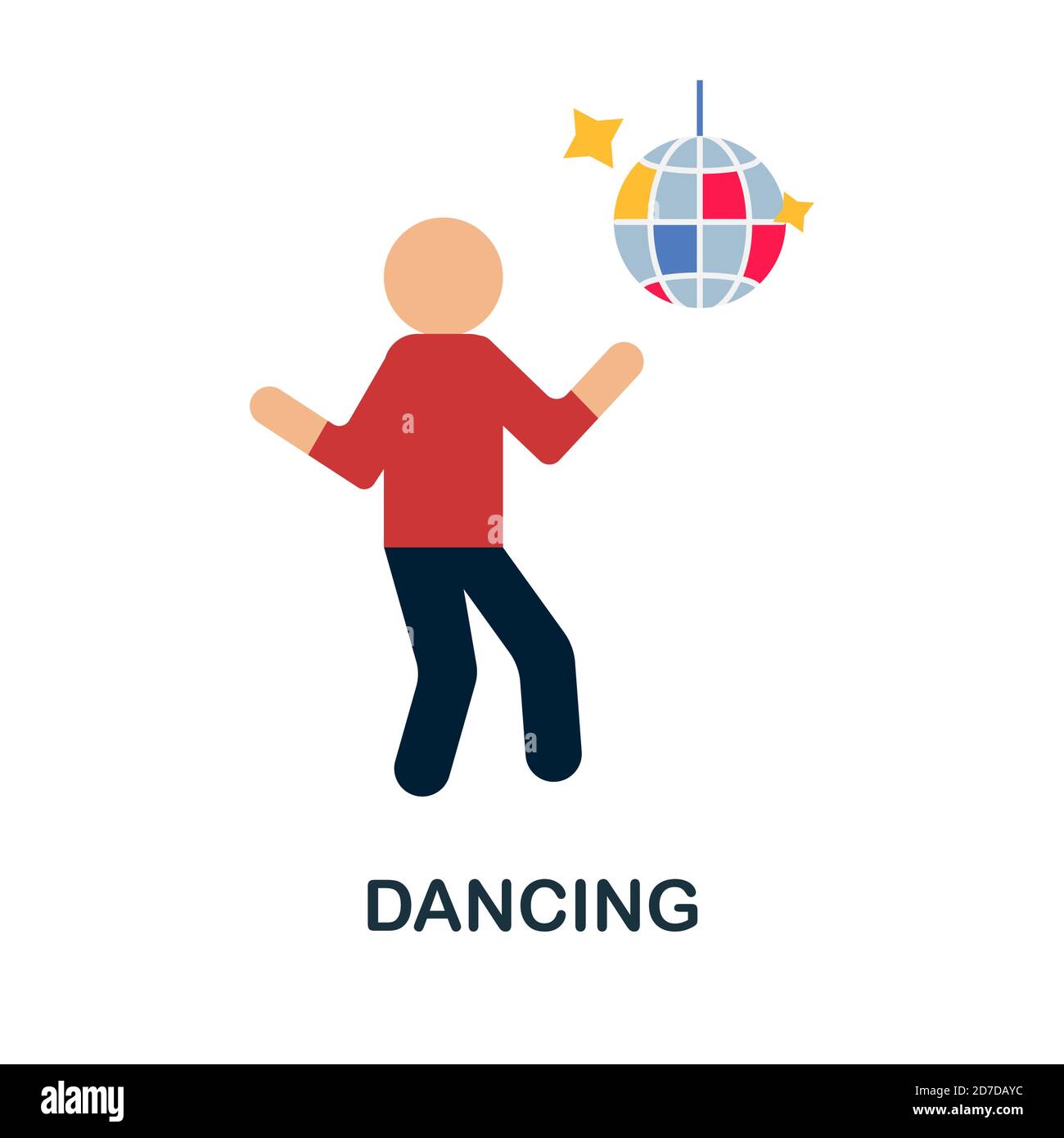 Dancing icon. Simple element from celebration collection. Creative ...