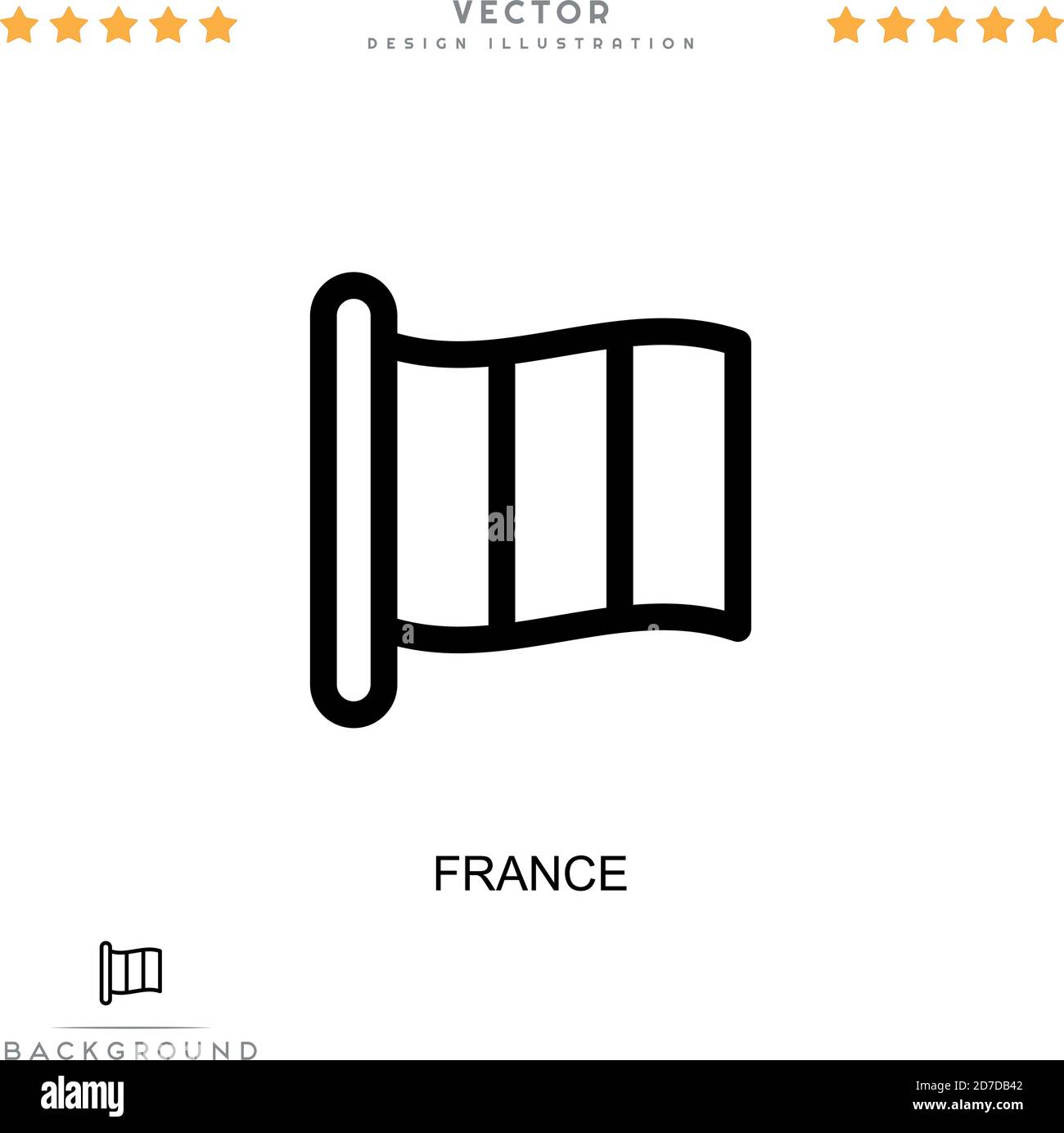 France icon. Simple element from digital disruption collection. Line ...