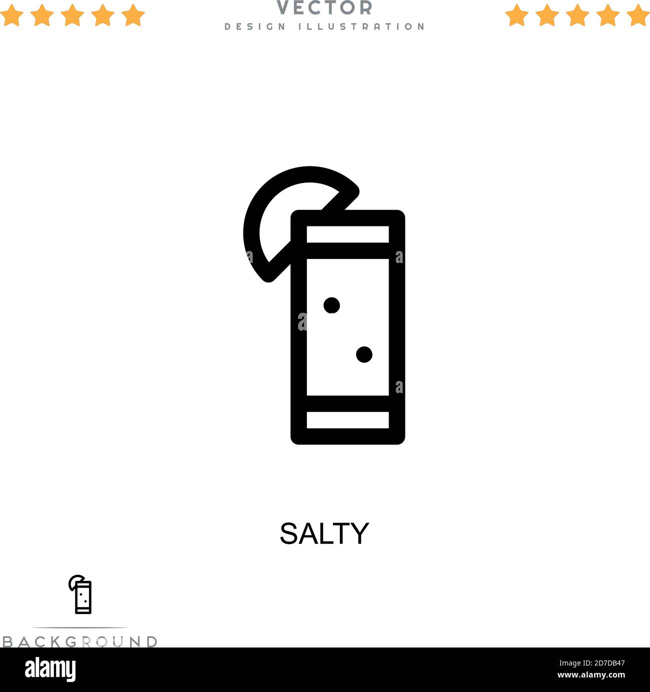 Salty icon. Simple element from digital disruption collection. Line ...