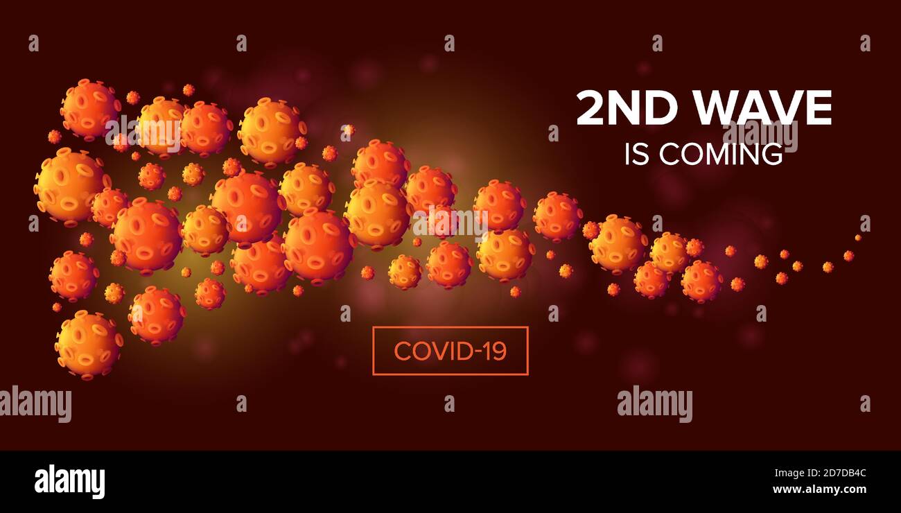 Second wave is coming - COVID-19 attack or infection spread horizontal ...