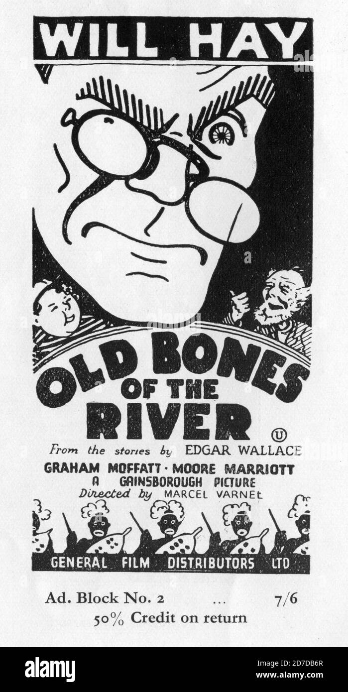WILL HAY GRAHAM MOFFATT and MOORE MARRIOTT in OLD BONES OF THE RIVER ...