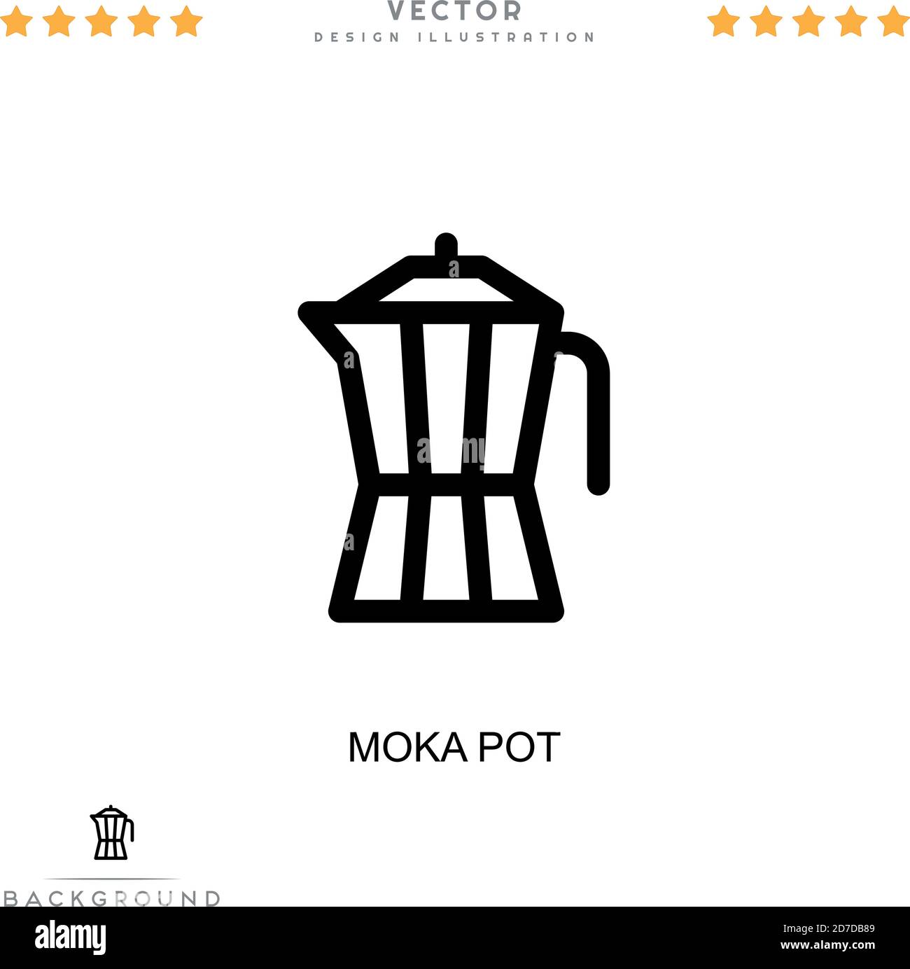 Moka pot icon. Simple element from digital disruption collection. Line ...