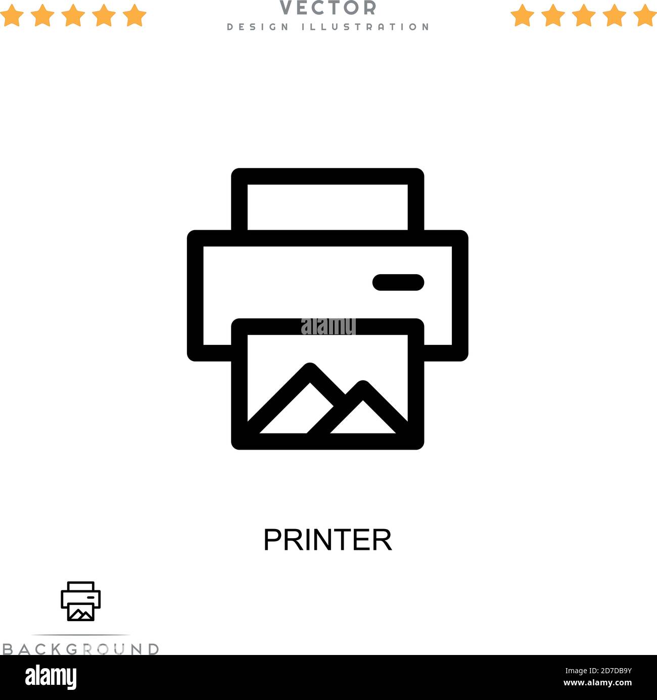 Printer icon. Simple element from digital disruption collection. Line ...