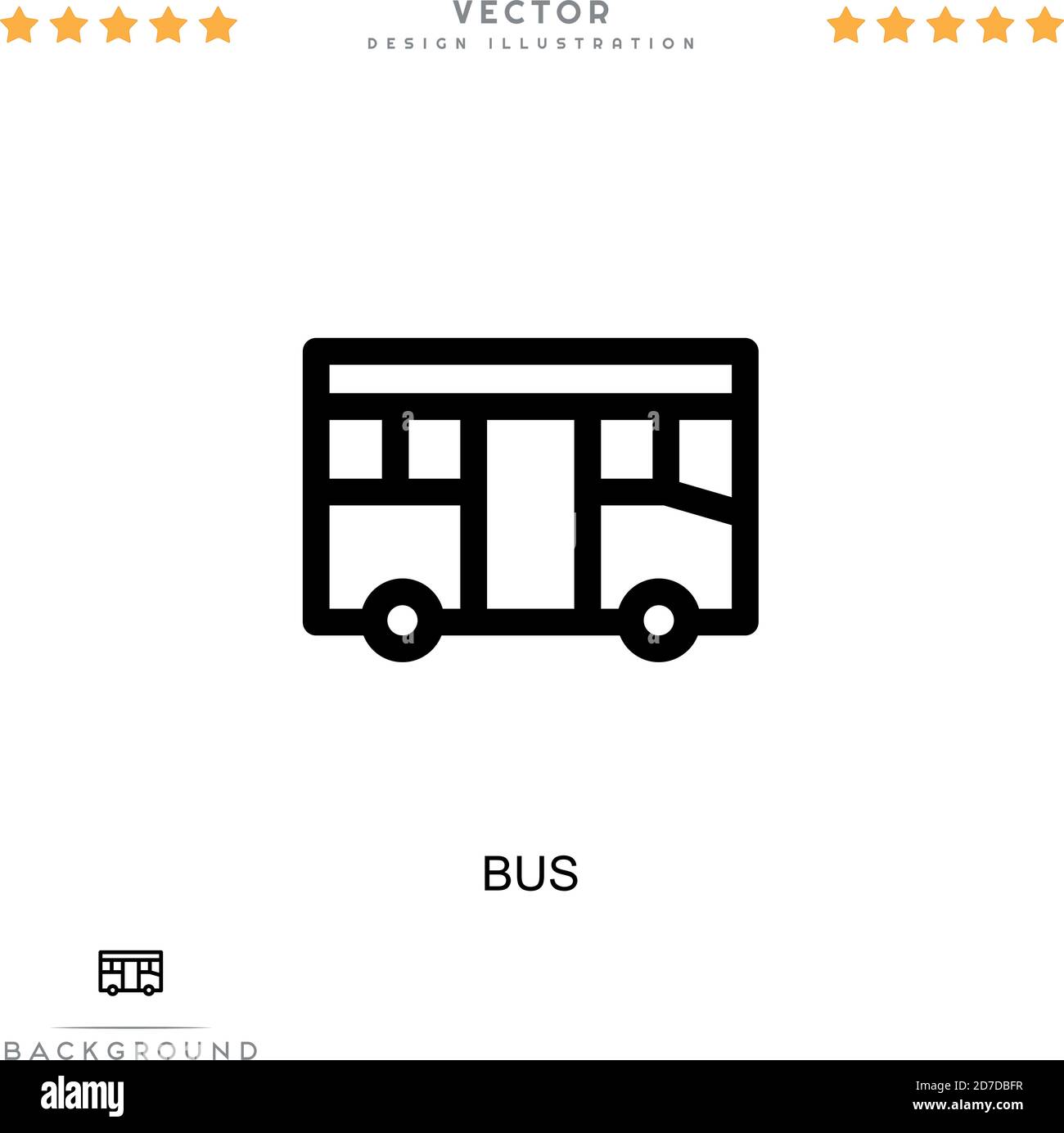 Bus icon. Simple element from digital disruption collection. Line Bus ...