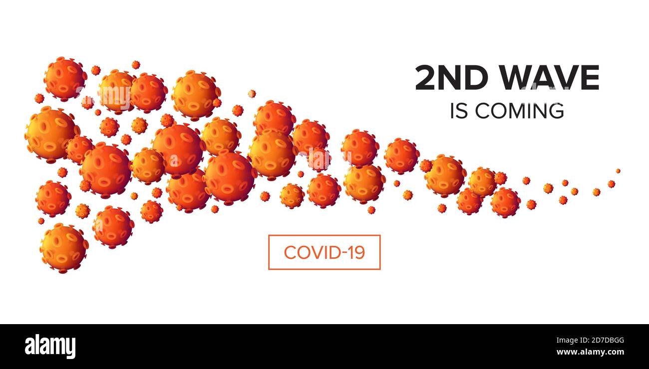 Second wave is coming - COVID-19 attack or infection spread horizontal ...