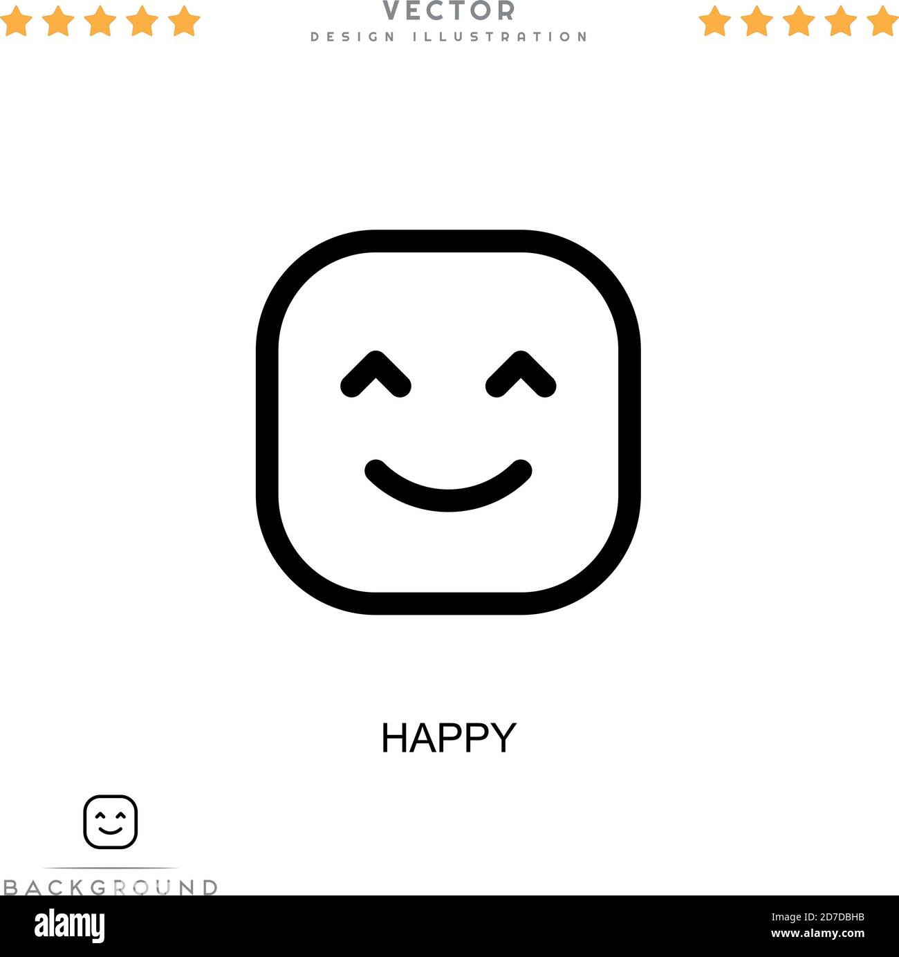 Happy icon. Simple element from digital disruption collection. Line ...