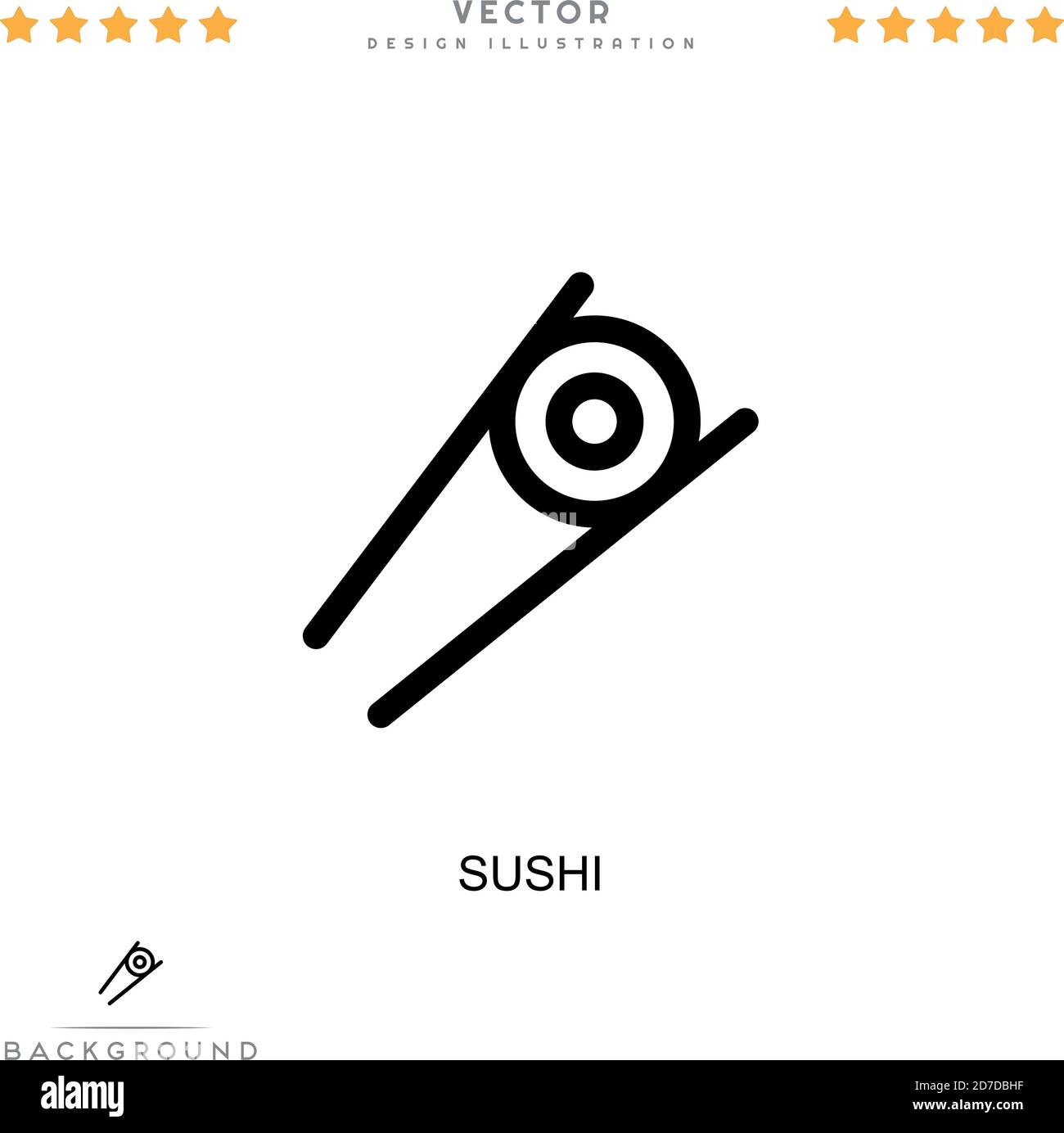Sushi icon. Simple element from digital disruption collection. Line ...