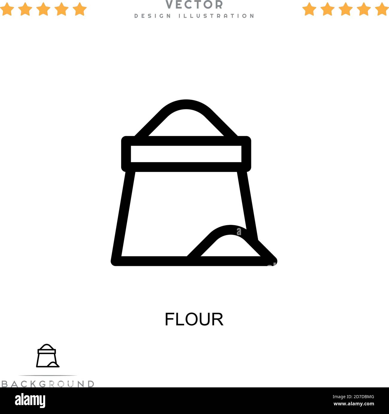 Flour icon. Simple element from digital disruption collection. Line ...