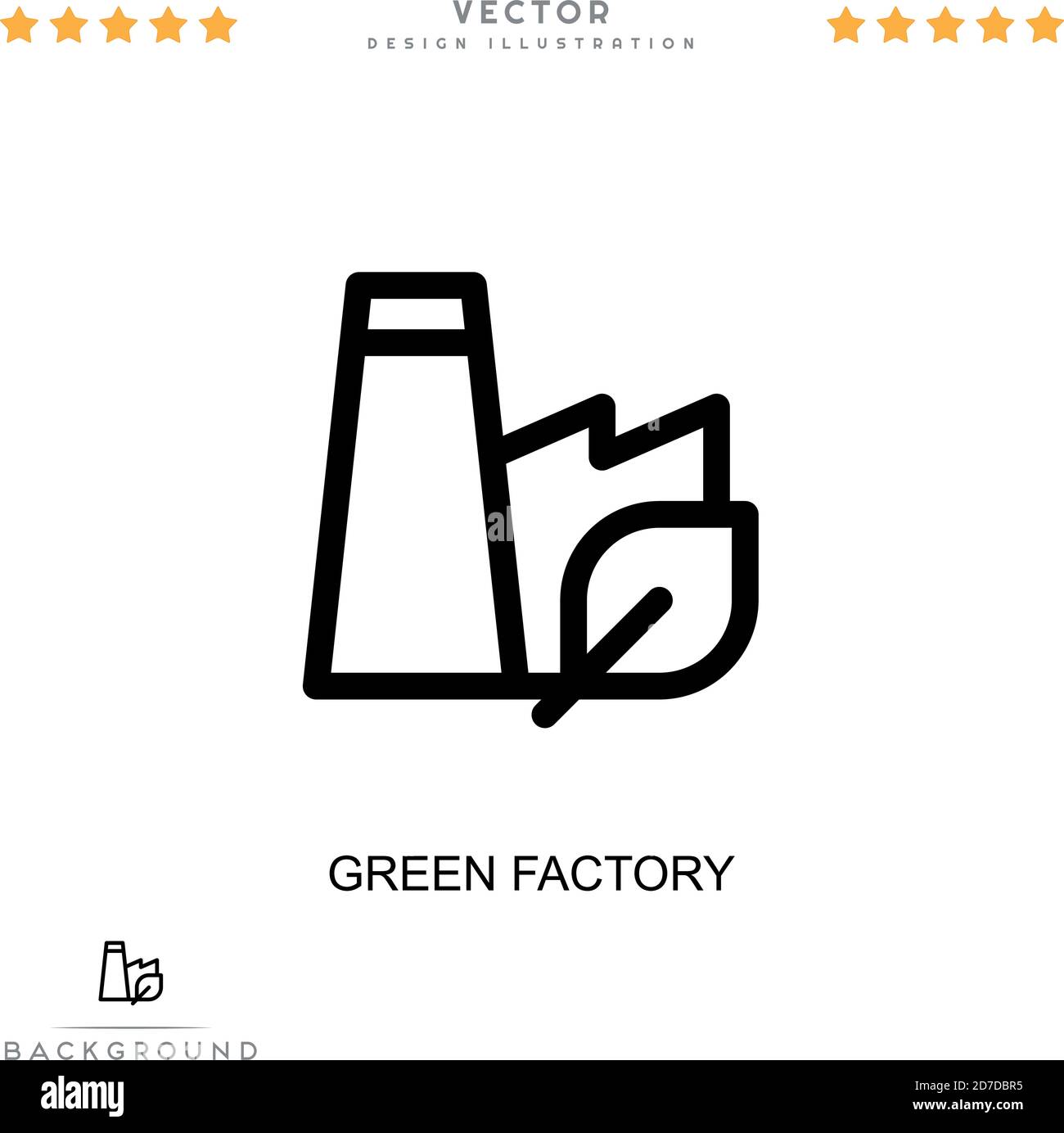 Green factory icon. Simple element from digital disruption collection ...