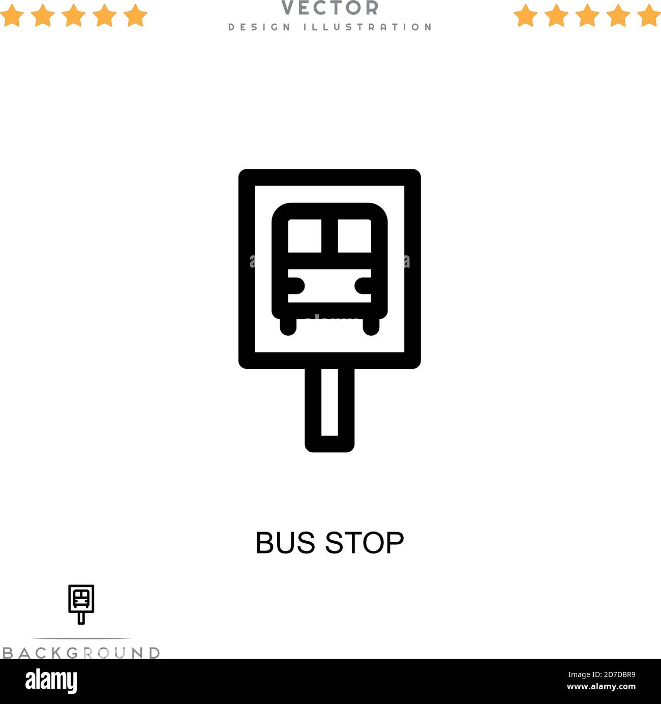 Bus stop icon. Simple element from digital disruption collection. Line ...