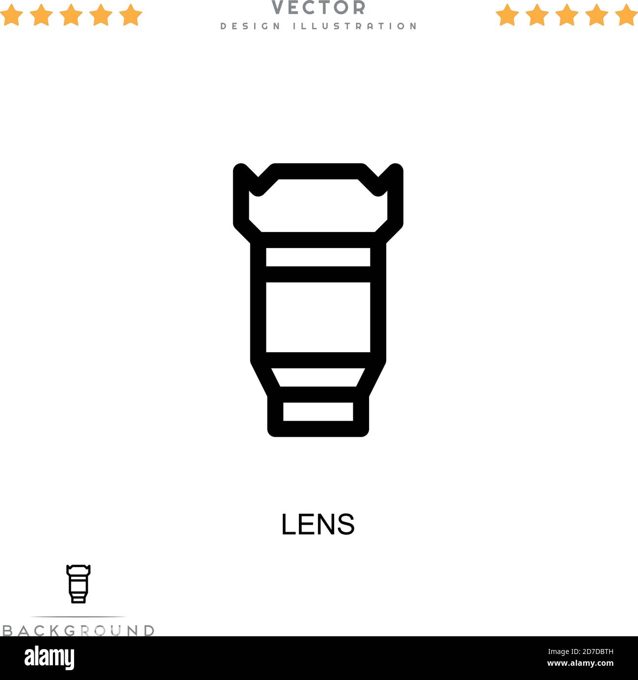 Lens icon. Simple element from digital disruption collection. Line Lens ...
