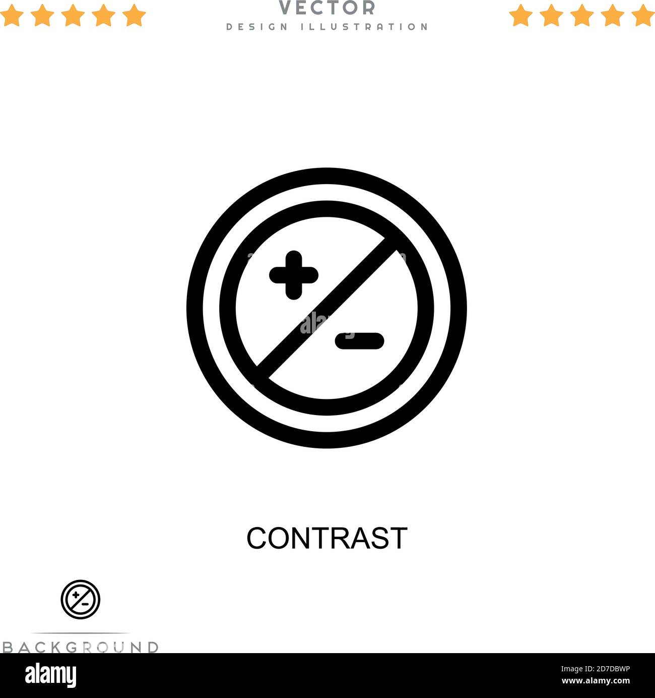 Contrast icon. Simple element from digital disruption collection. Line ...