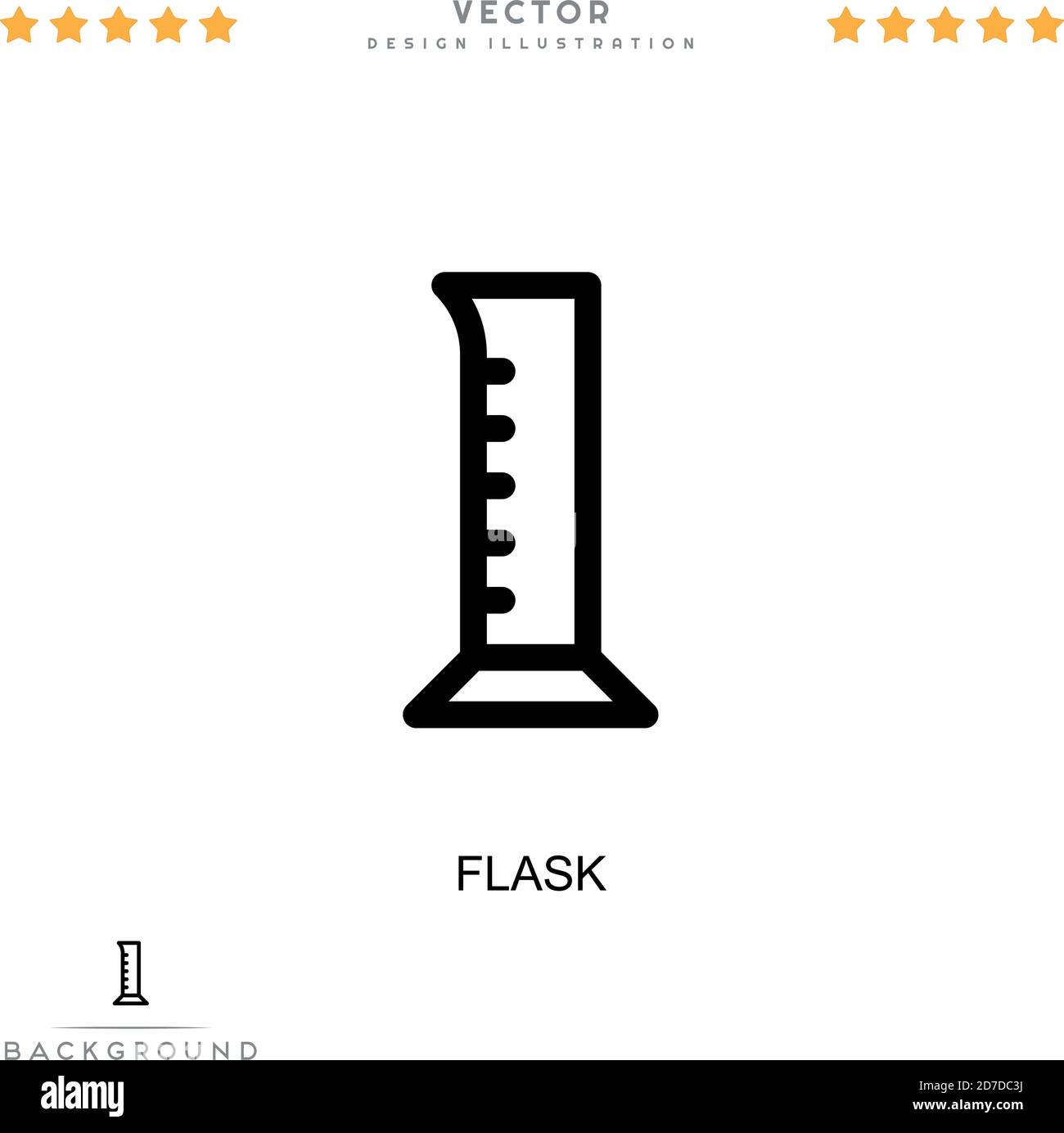Flask icon. Simple element from digital disruption collection. Line ...