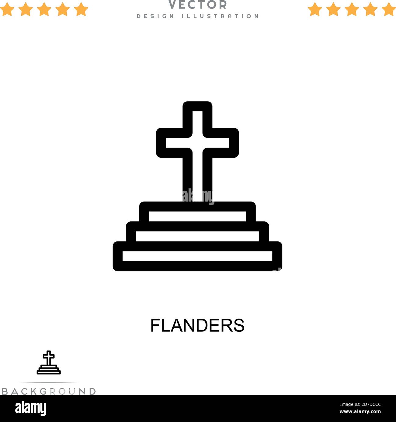 Flanders icon. Simple element from digital disruption collection. Line ...
