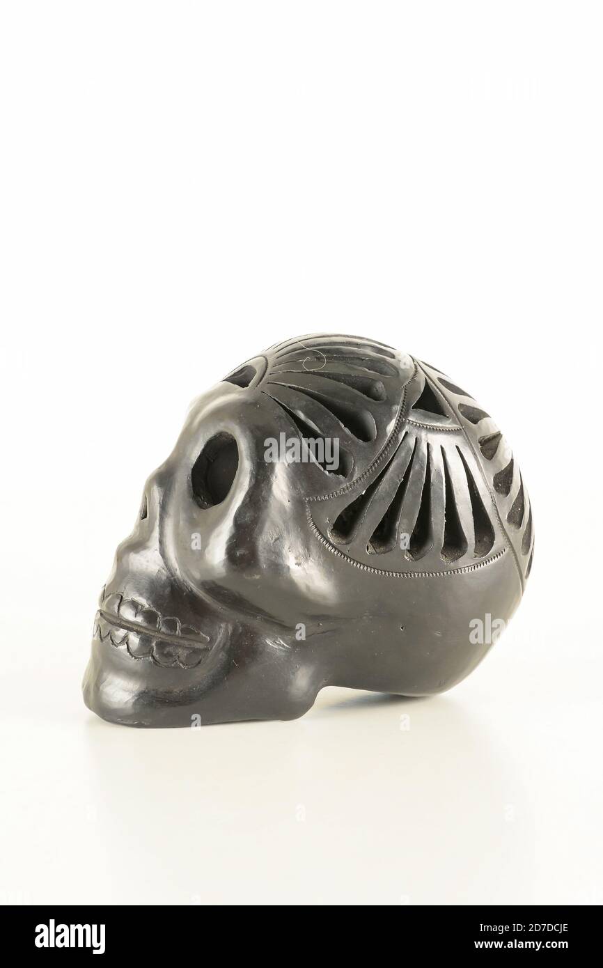 Traditional Oaxaca black Skull Stock Photo - Alamy
