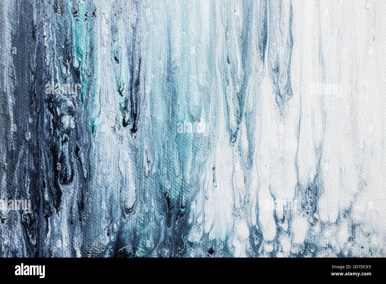 abstract blue acrylic painting on canvas Stock Photo - Alamy
