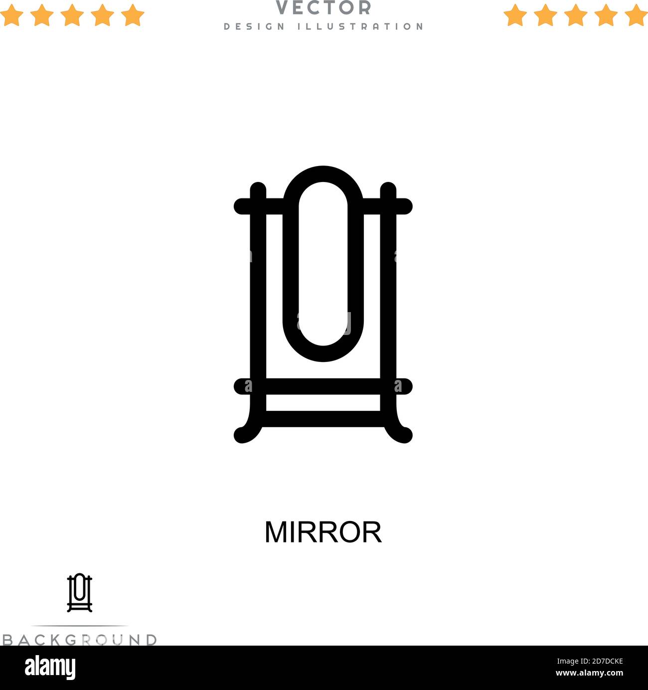 Mirror icon. Simple element from digital disruption collection. Line ...