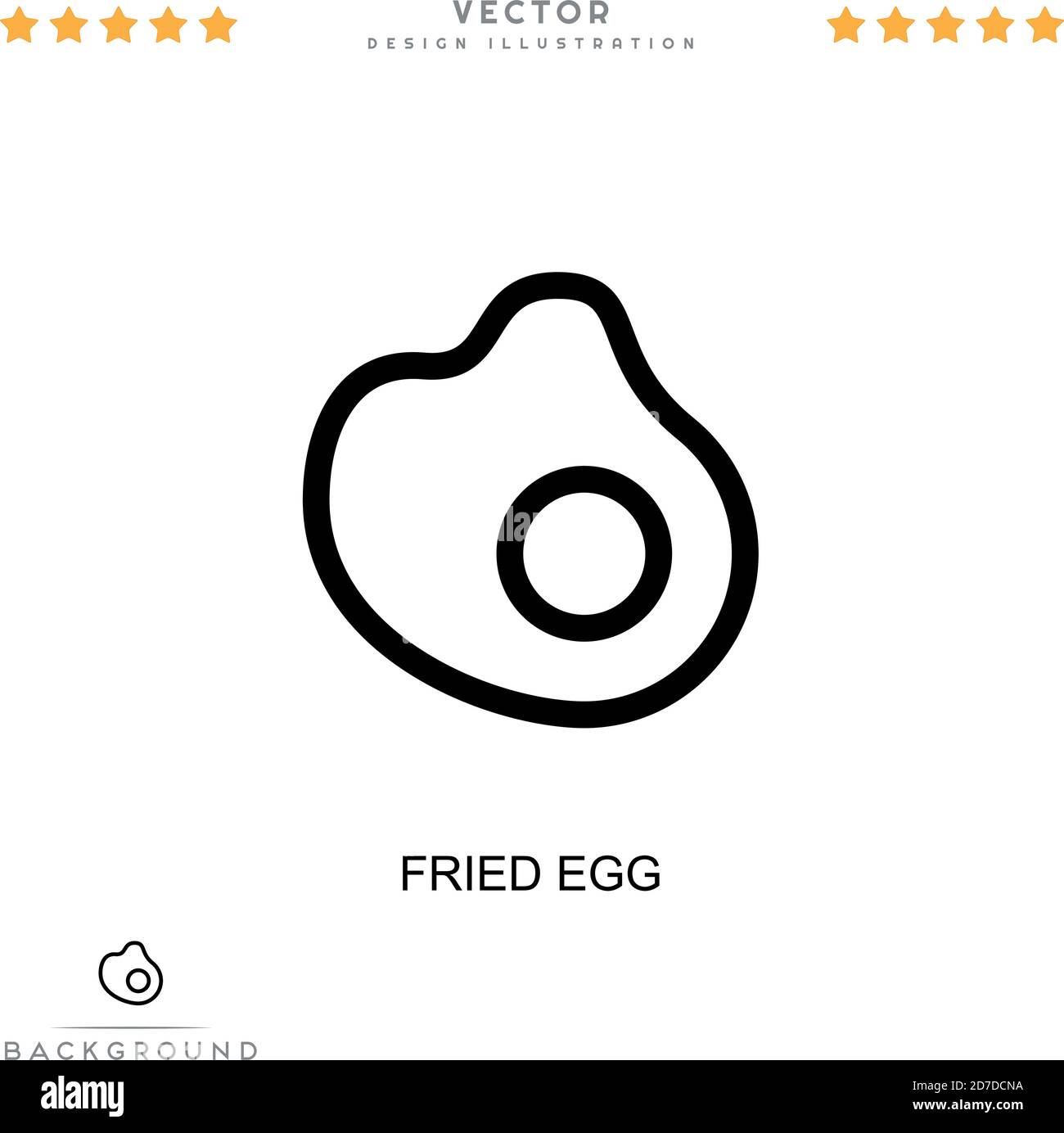 Fried egg icon. Simple element from digital disruption collection. Line ...