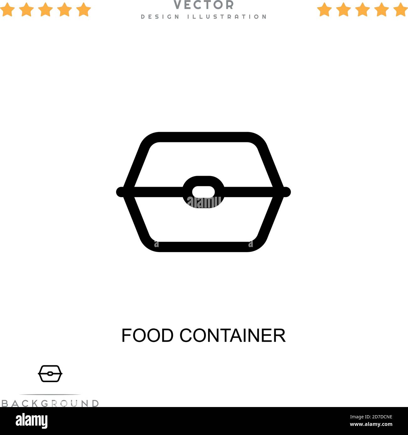 Food container icon. Simple element from digital disruption collection ...