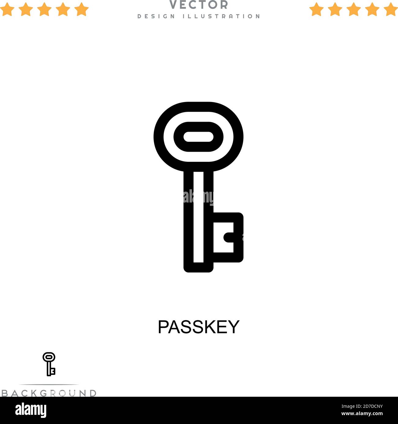 Passkey icon. Simple element from digital disruption collection. Line ...