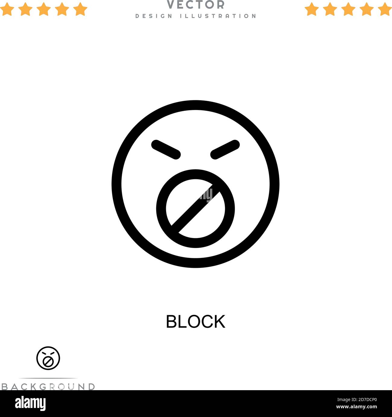 Block icon. Simple element from digital disruption collection. Line ...