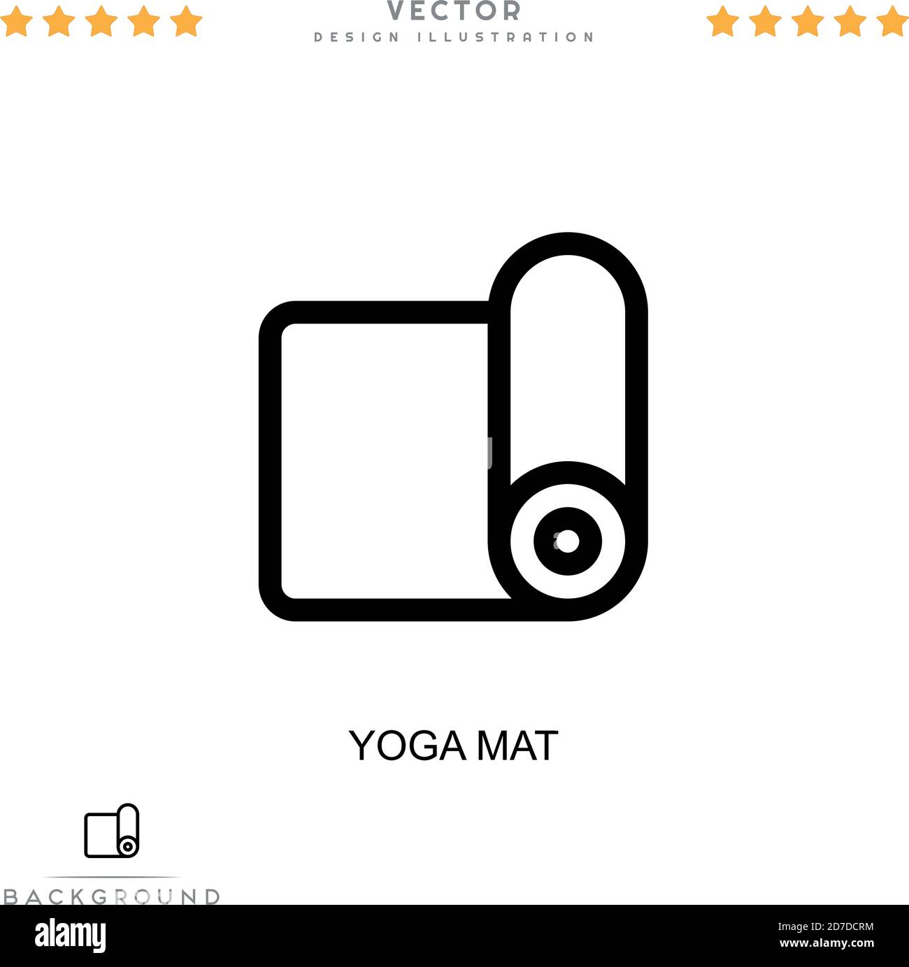 Yoga mat icon. Simple element from digital disruption collection. Line ...