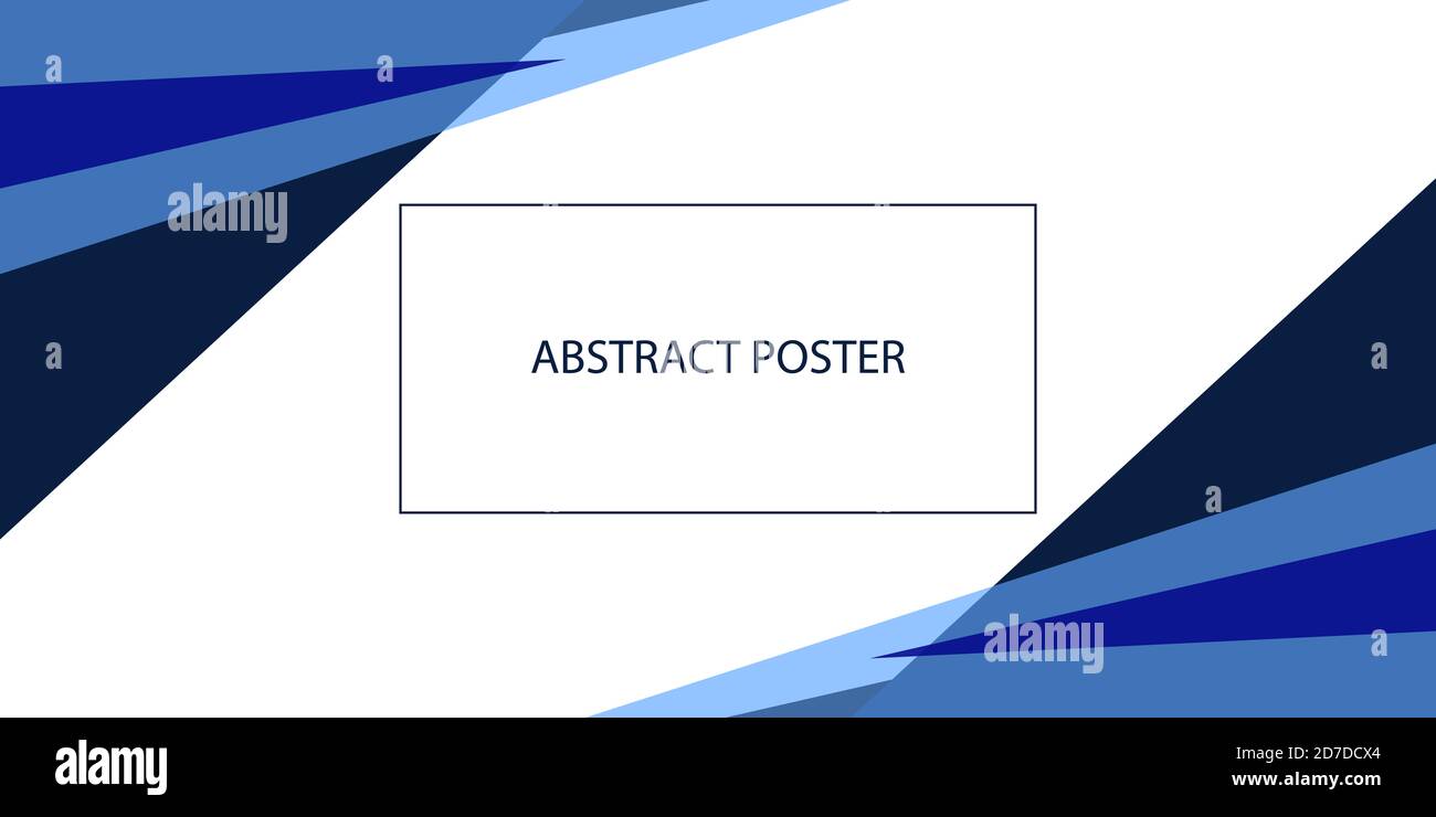 White, blue, navy. Neon, fluid poster illustration with abstract ...