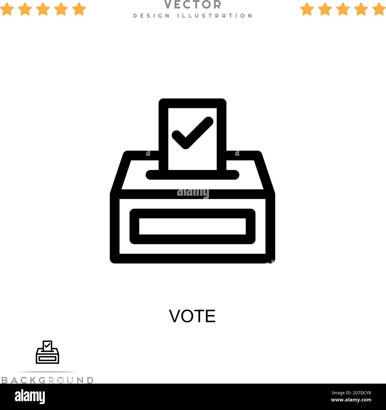 Vote icon. Simple element from digital disruption collection. Line Vote ...