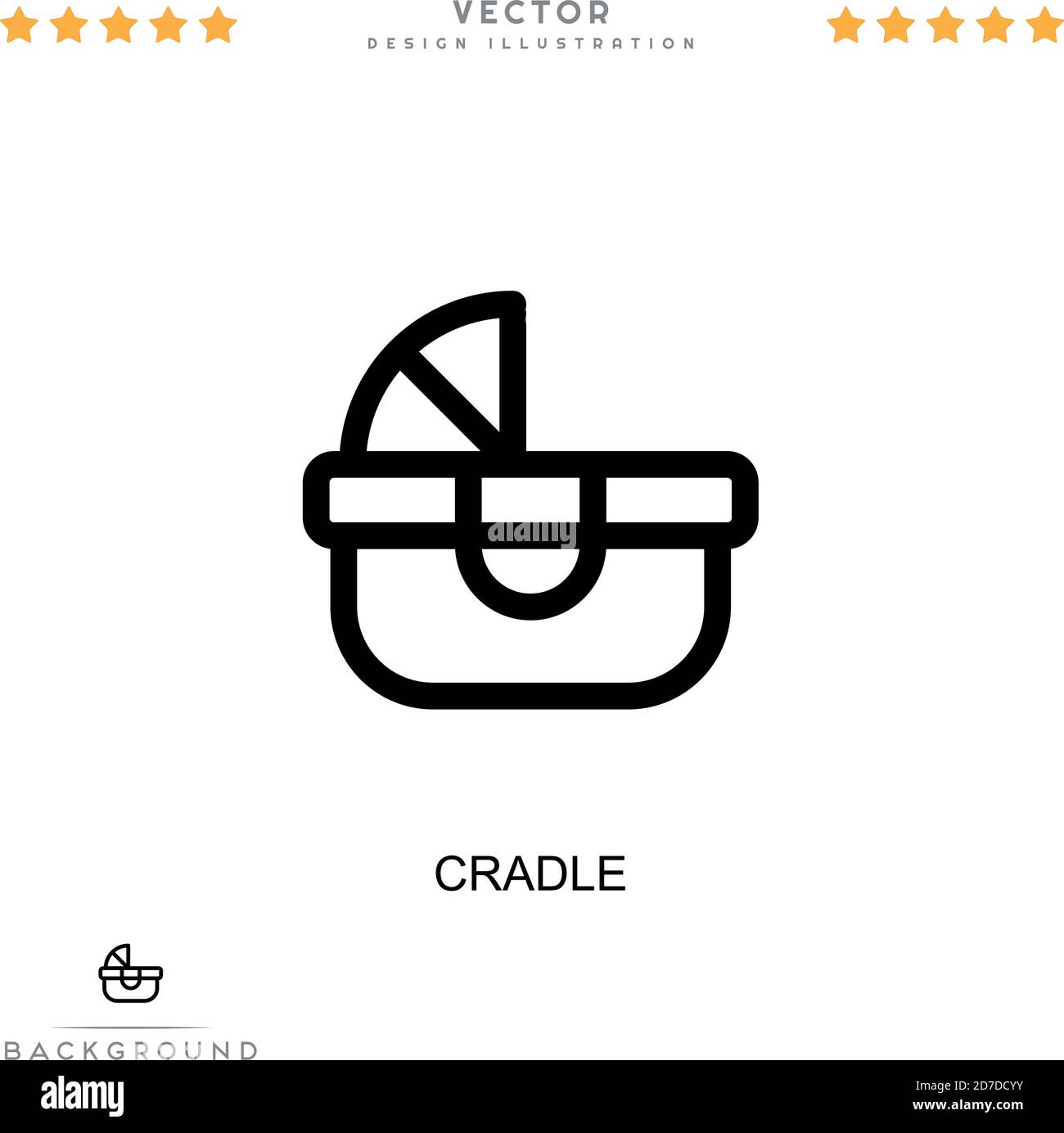 Cradle icon. Simple element from digital disruption collection. Line ...