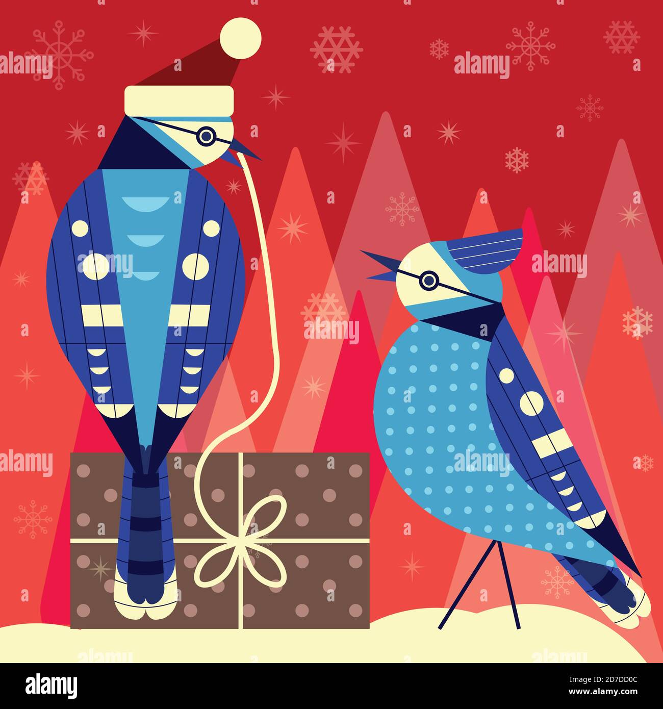 Blue jay snow Stock Vector Images - Alamy