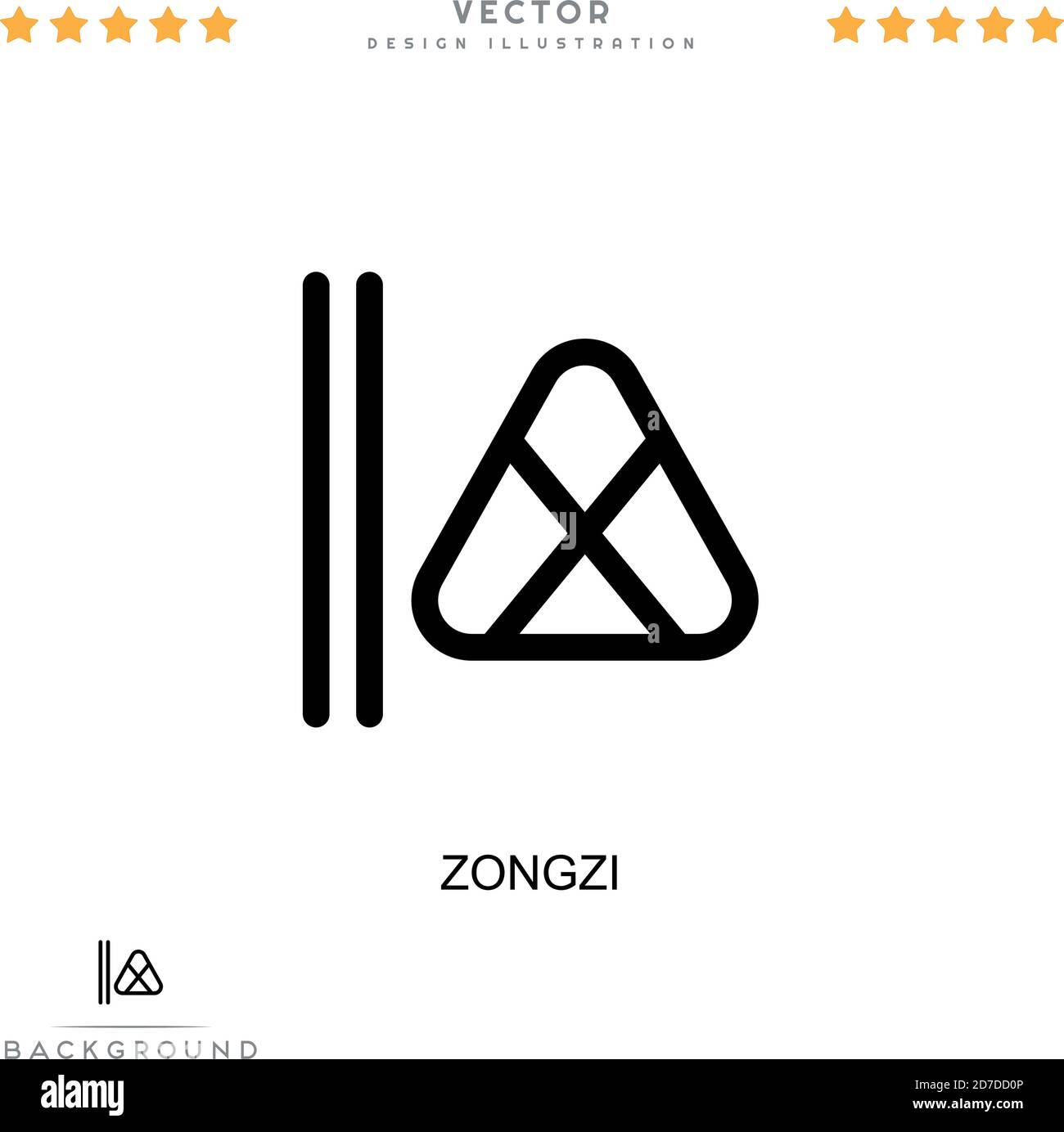 Zongzi icon. Simple element from digital disruption collection. Line ...