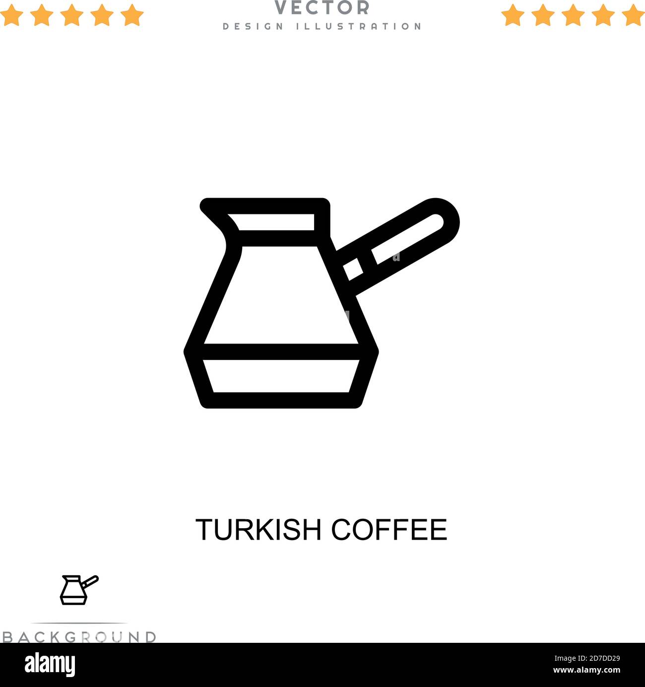Turkish coffee icon. Simple element from digital disruption collection ...