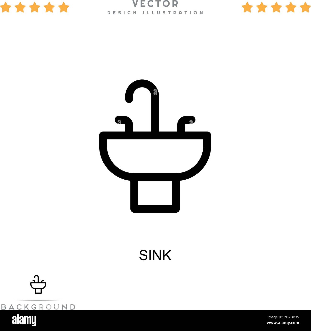 Sink icon. Simple element from digital disruption collection. Line Sink ...