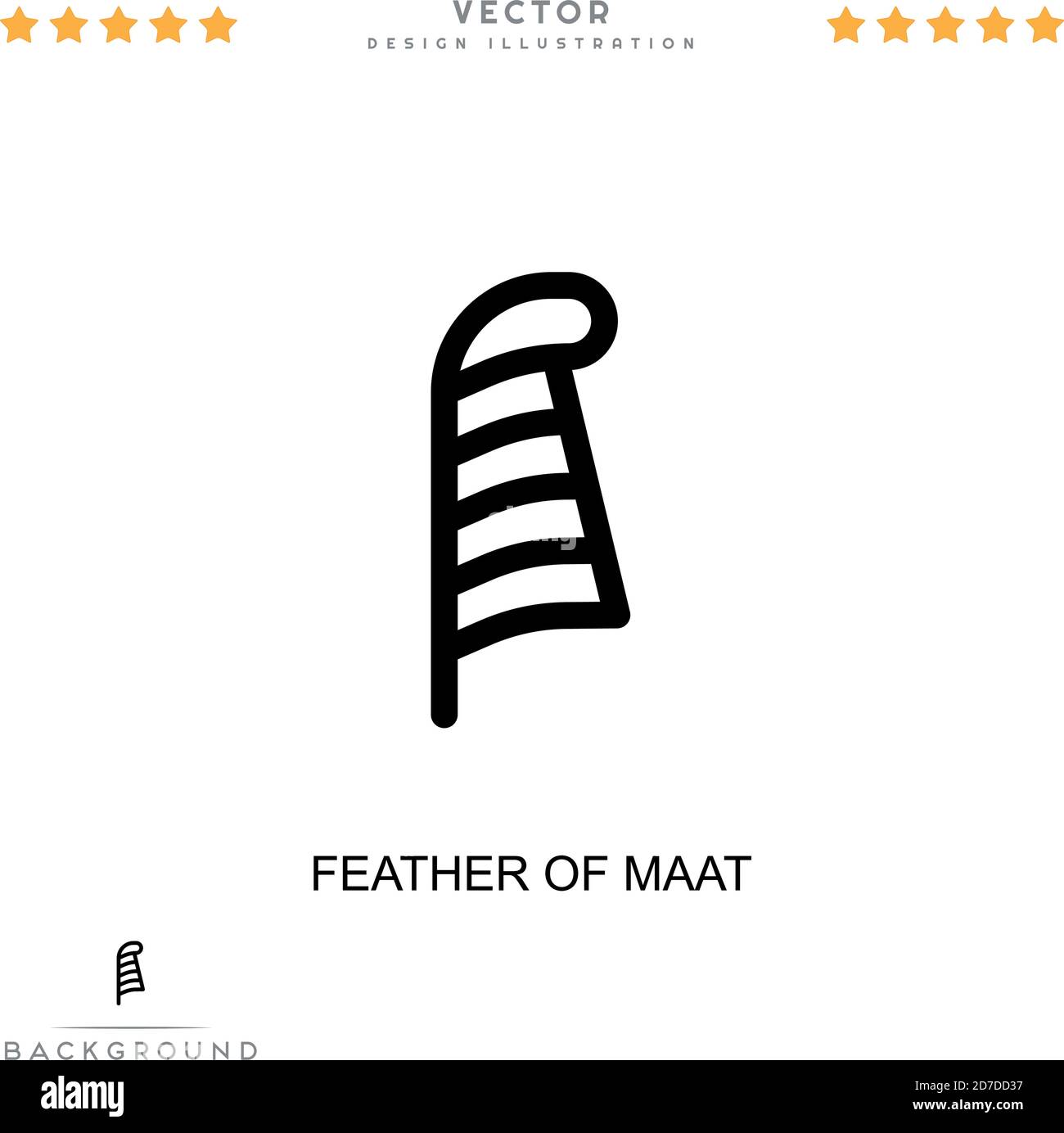 Feather of maat icon. Simple element from digital disruption collection ...