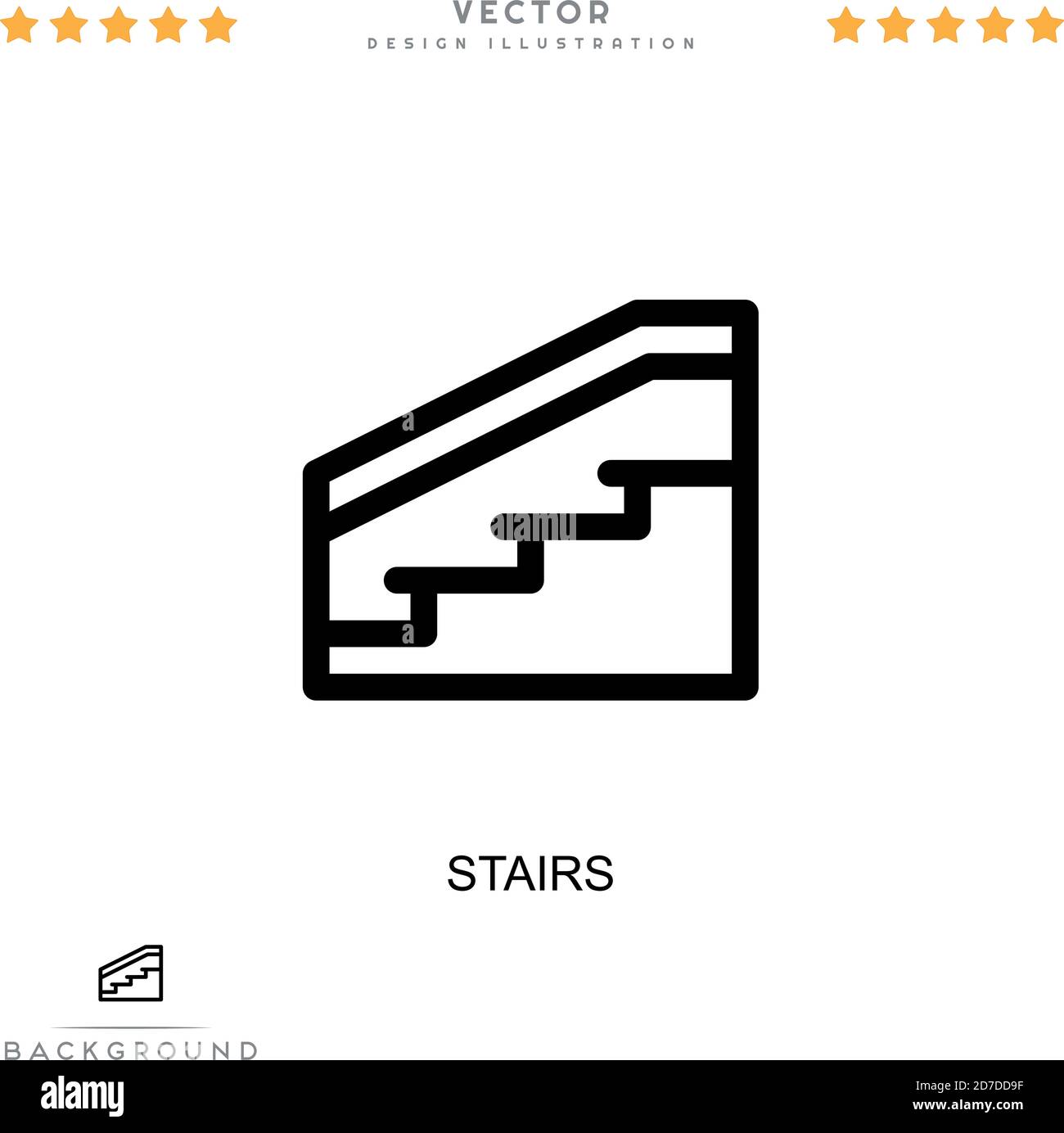 Stairs icon. Simple element from digital disruption collection. Line ...