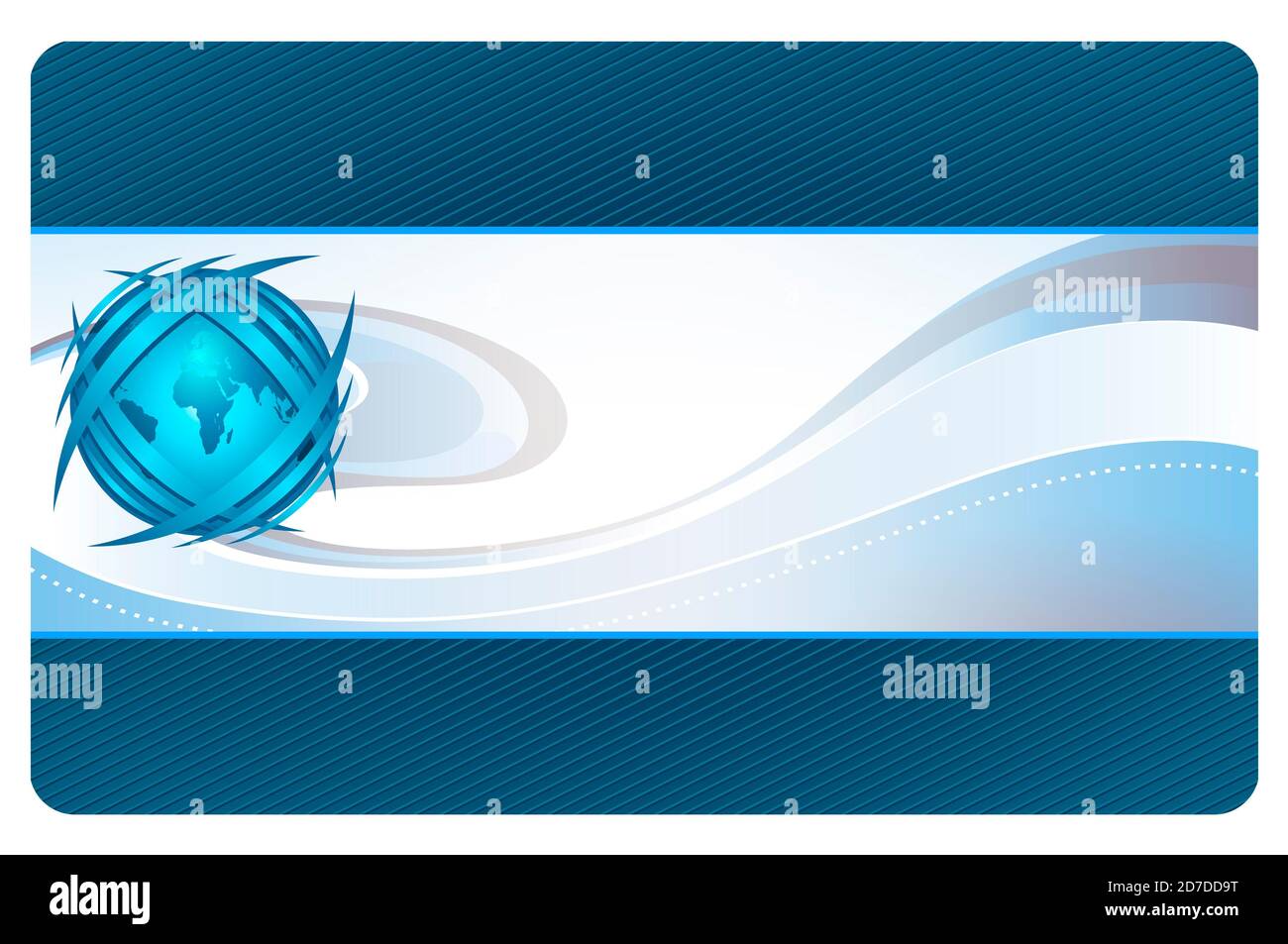 Blue background with abstract elements for business card design Stock ...