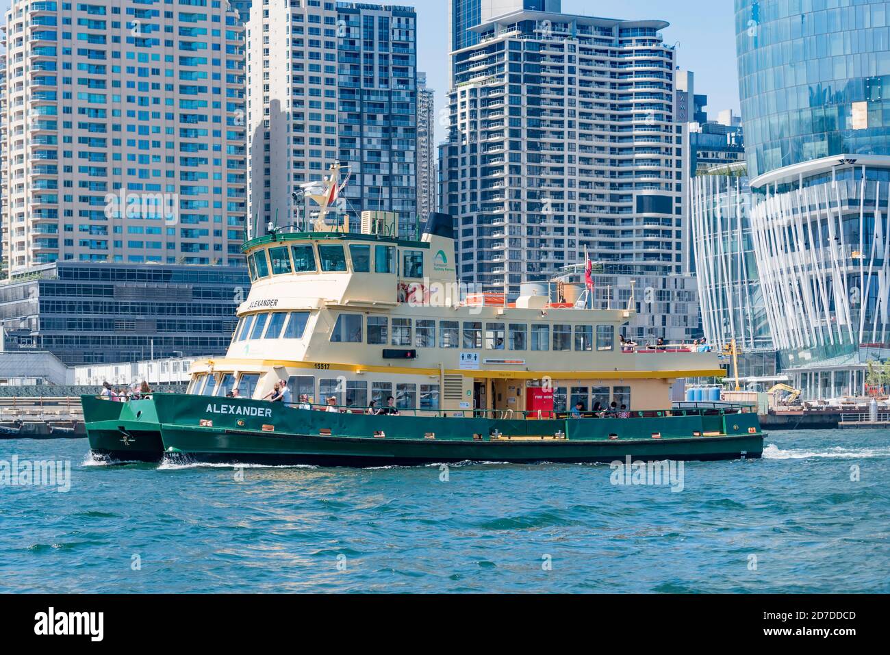 One of the First Fleet class Sydney Ferries, Alexander leaves the ...