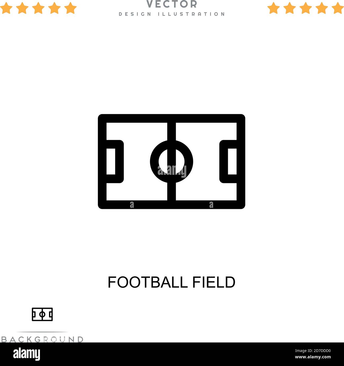Football field icon. Simple element from digital disruption collection ...