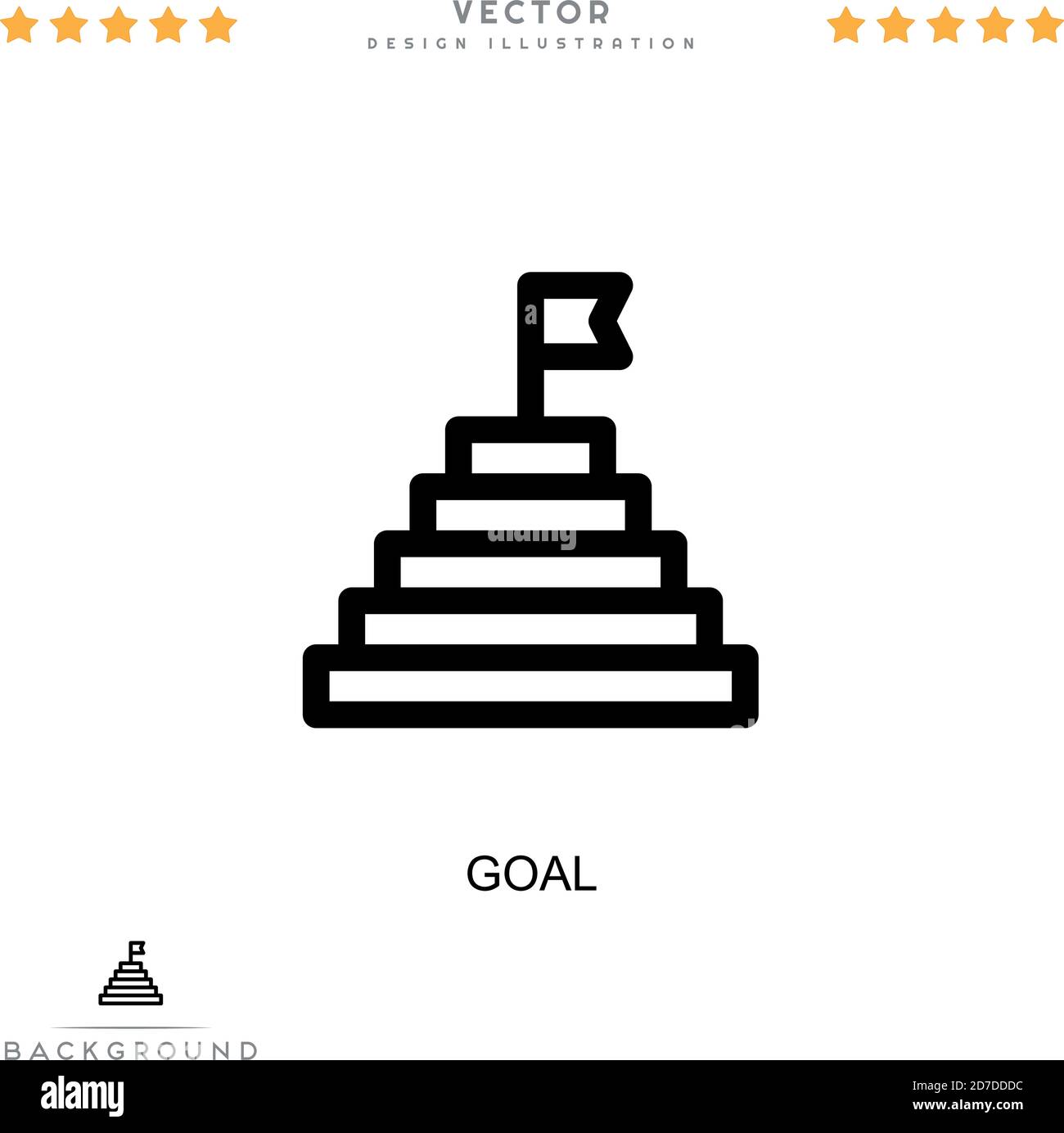 Goal icon. Simple element from digital disruption collection. Line Goal ...